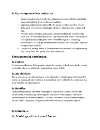 Pheromones (Definition, discovery, classification, pheromones in ...