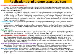 Pheromones in fishes and their applications in Fisheries and ...