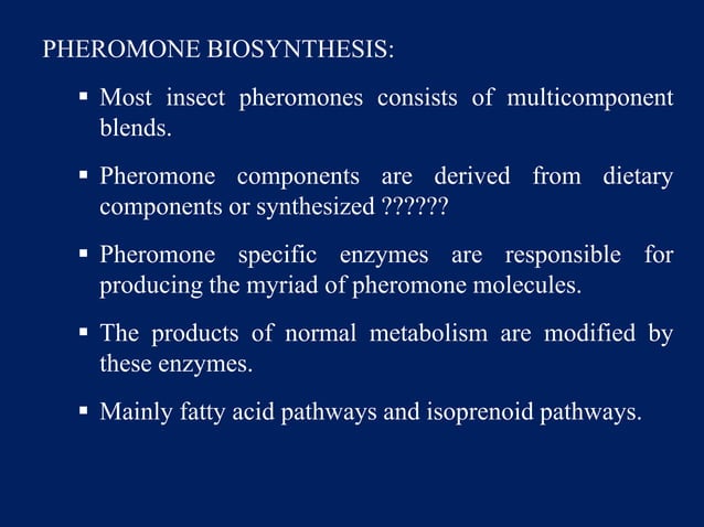 Pheromones synthesis perception and reception in insects | PPTX ...