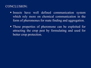 Pheromones synthesis perception and reception in insects | PPTX