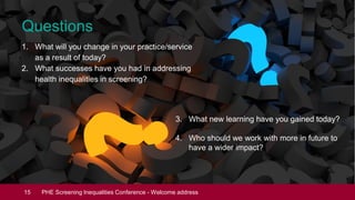 PHE screening inequalities conference final slides | PDF
