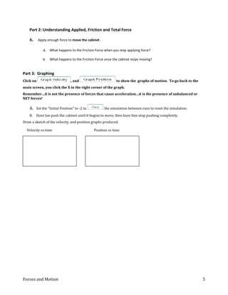 Phet forces student sheet | DOC