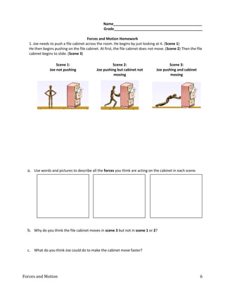 Phet forces student sheet | DOC