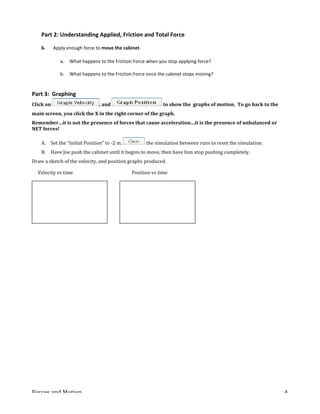 Phet forces student sheet | PDF
