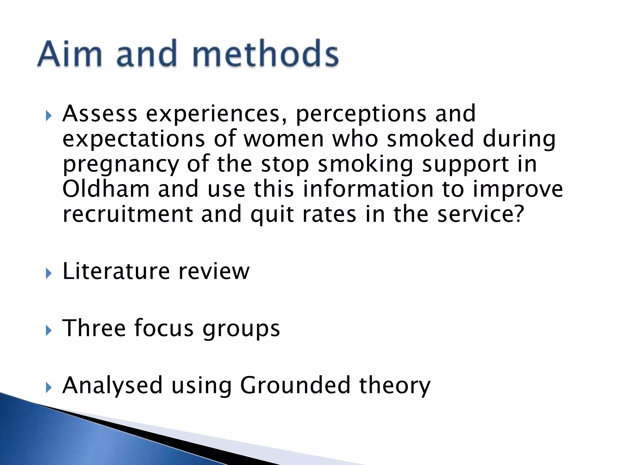 Women's experience of stop smoking during pregnancy | PPTX