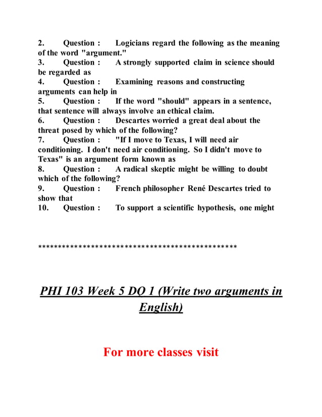 Phi 103 Effective Communication / snaptutorial.com