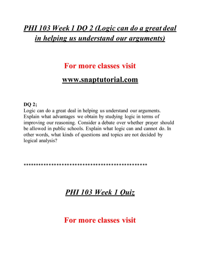 Phi 103 Effective Communication / snaptutorial.com