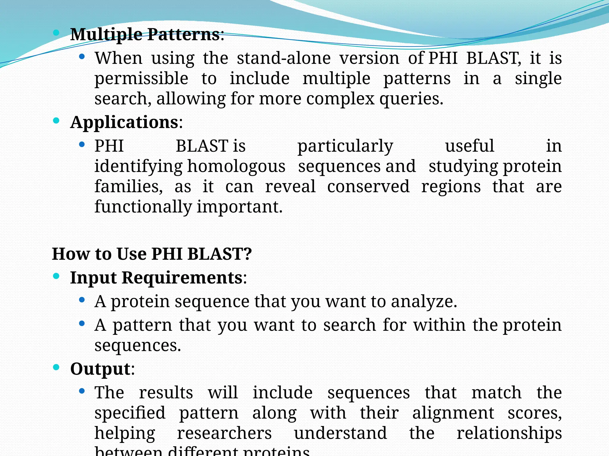 PHI Blast-PSI Blast bioinformatics .pptx