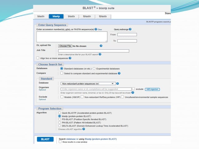 PHI Blast-PSI Blast bioinformatics .pptx