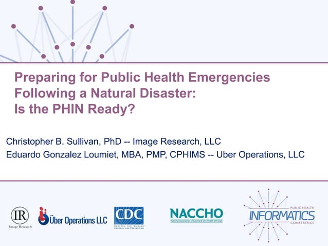 Preparing for Public Health Emergencies. PHIN Ready? | PPT