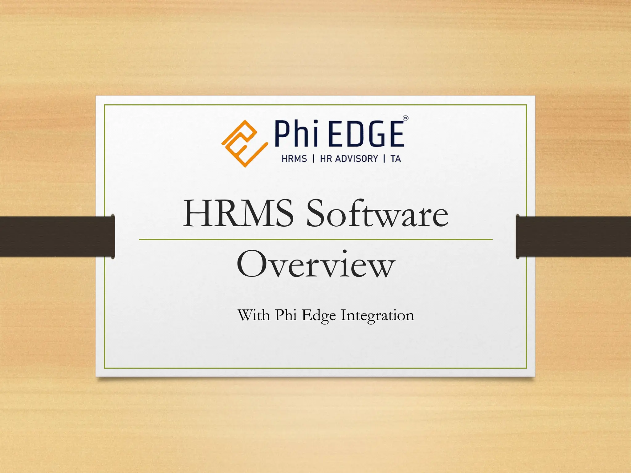 Optimizing HR Operations: HRMS Features Powered by Phi Edge | PPTX