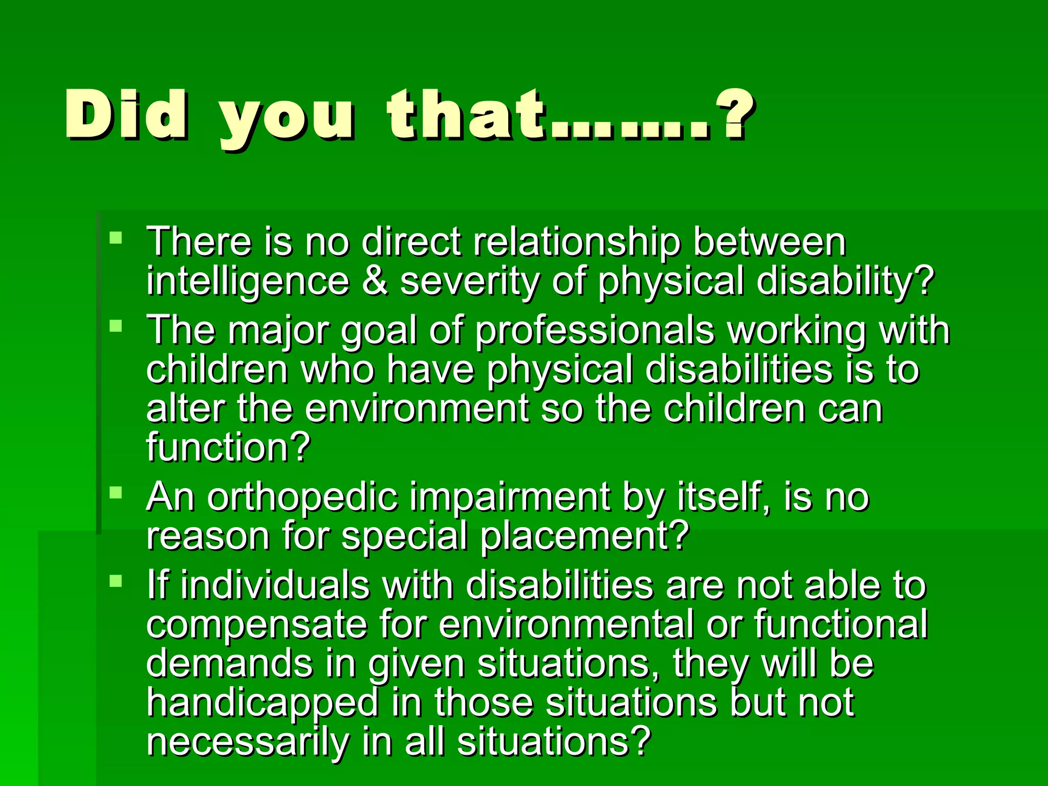 Physical and Health Impairment | PPT
