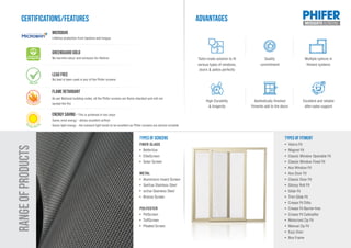 Phifer The world’s BEST MOSQUITO SCREEN | PDF | Home Appliances | Home ...