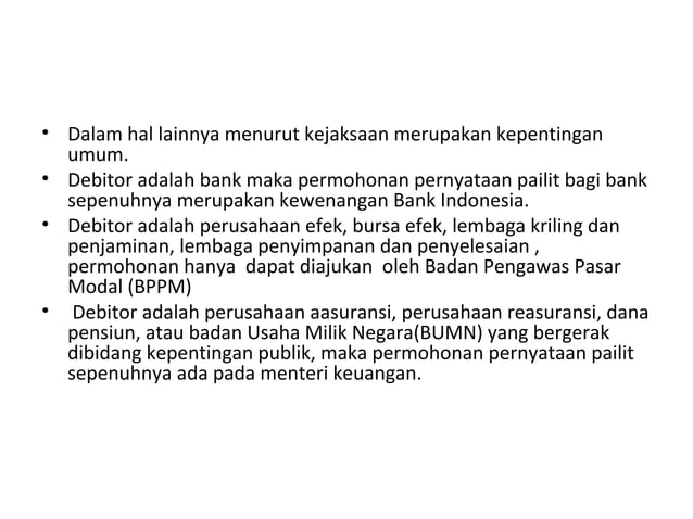 Hukum Kepailitan | PPT