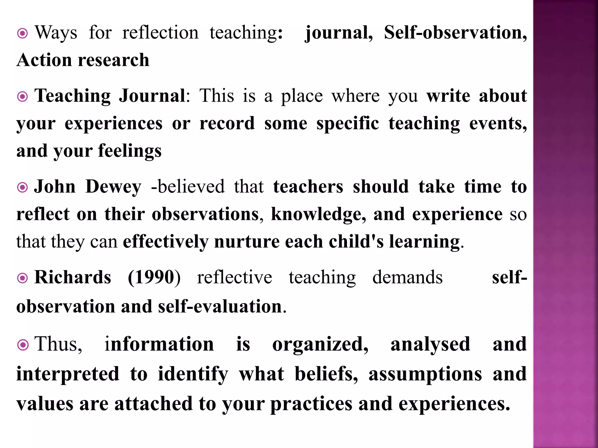 Philosophical inquiry and Reflective Teaching | PPTX