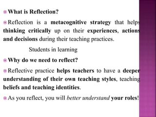 Philosophical inquiry and Reflective Teaching | PPTX