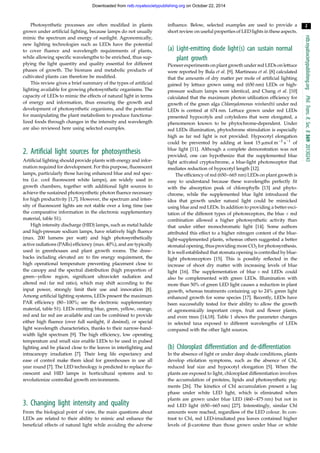 Photosynthesis under artificial light: the shift in primary and secondary metabolism | PDF