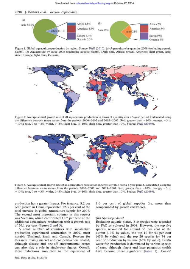Aquaculture: global status and trends | PDF