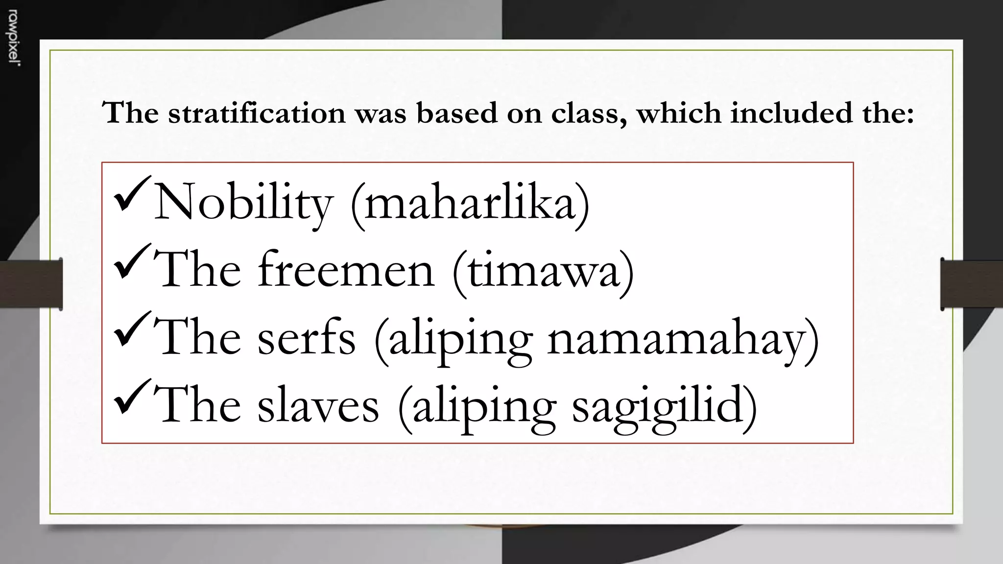 Phil. Politics Precolonial and Spanish Period presentation ppt | PPTX