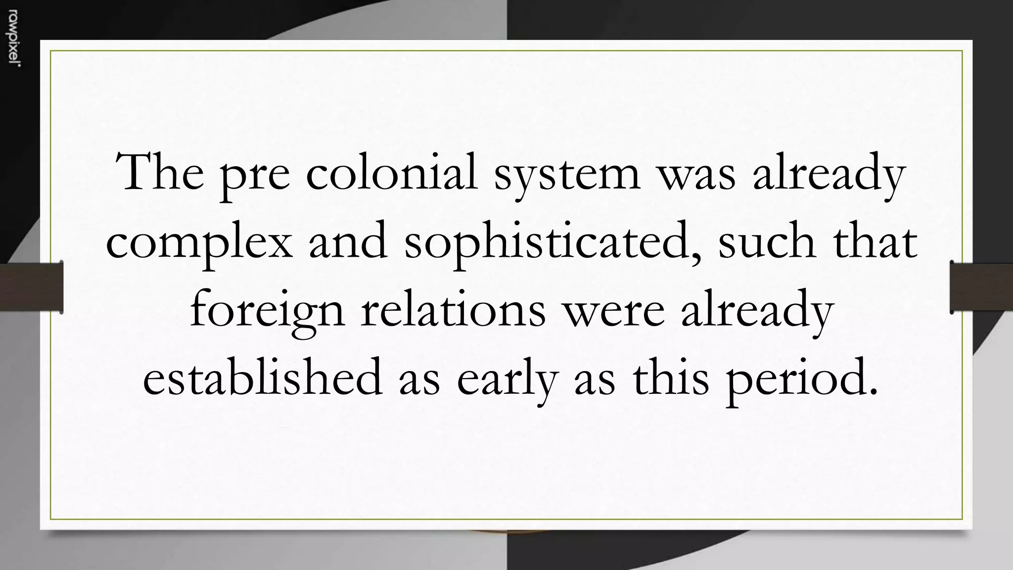 Phil. Politics Precolonial and Spanish Period presentation ppt | PPTX
