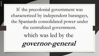 Phil. Politics Precolonial and Spanish Period presentation ppt | PPTX