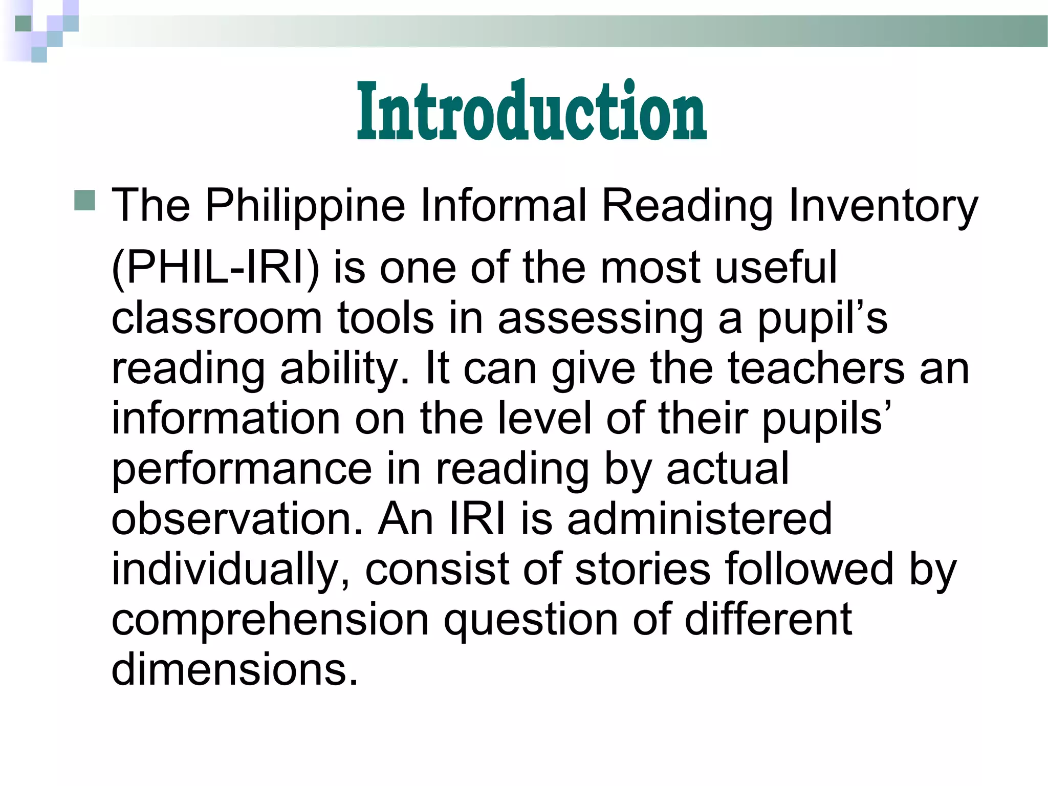 PHIL IRI | PPT