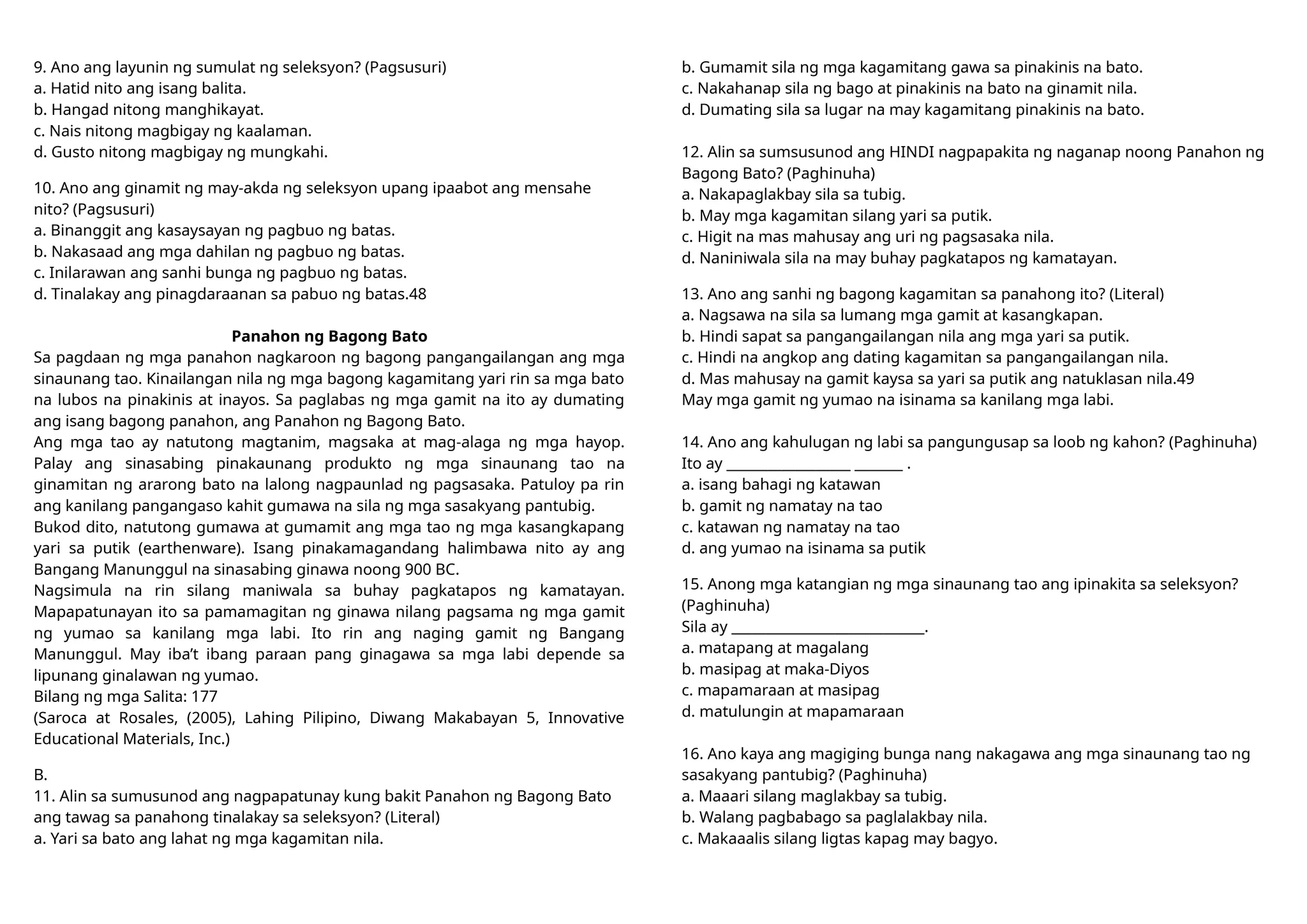 Phil-IRI GST GRADE6 reading................................. | DOCX