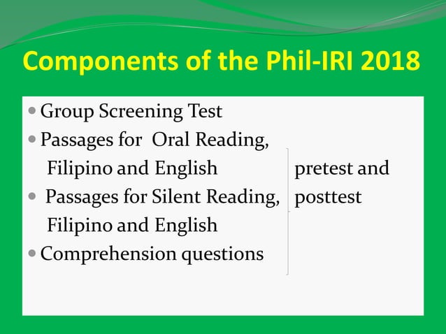 Phil- IRI Orientation Rodolfo Z. Titong National High School.ppt