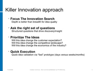 Phil McKinney - On Killer Innovation | PPT