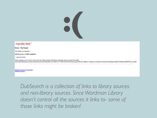 DubSearch: Discovery Layer for Libraries | PDF