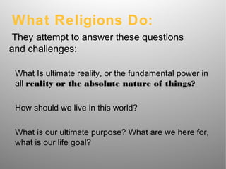 What is Religion? Class 1 lecture | PPT