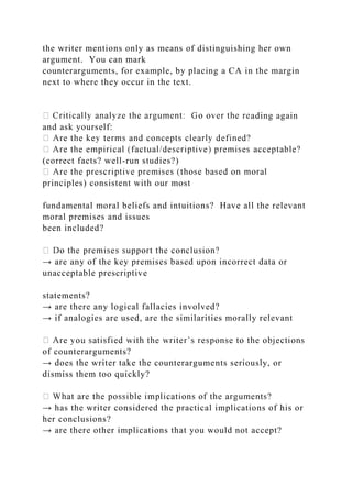 PHIL 2306 Intro. to Ethics Components of an Argument Pro.docx