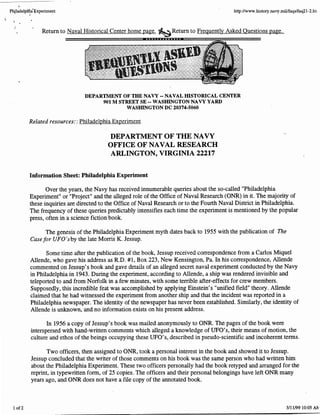 Philadelphia experiment | PDF