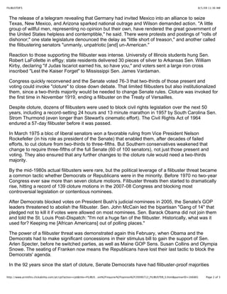 Philadelphia Inquirer OpEd - Filibusters | PDF