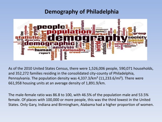 Philadelphia Population, Geography and Important facts | PPT