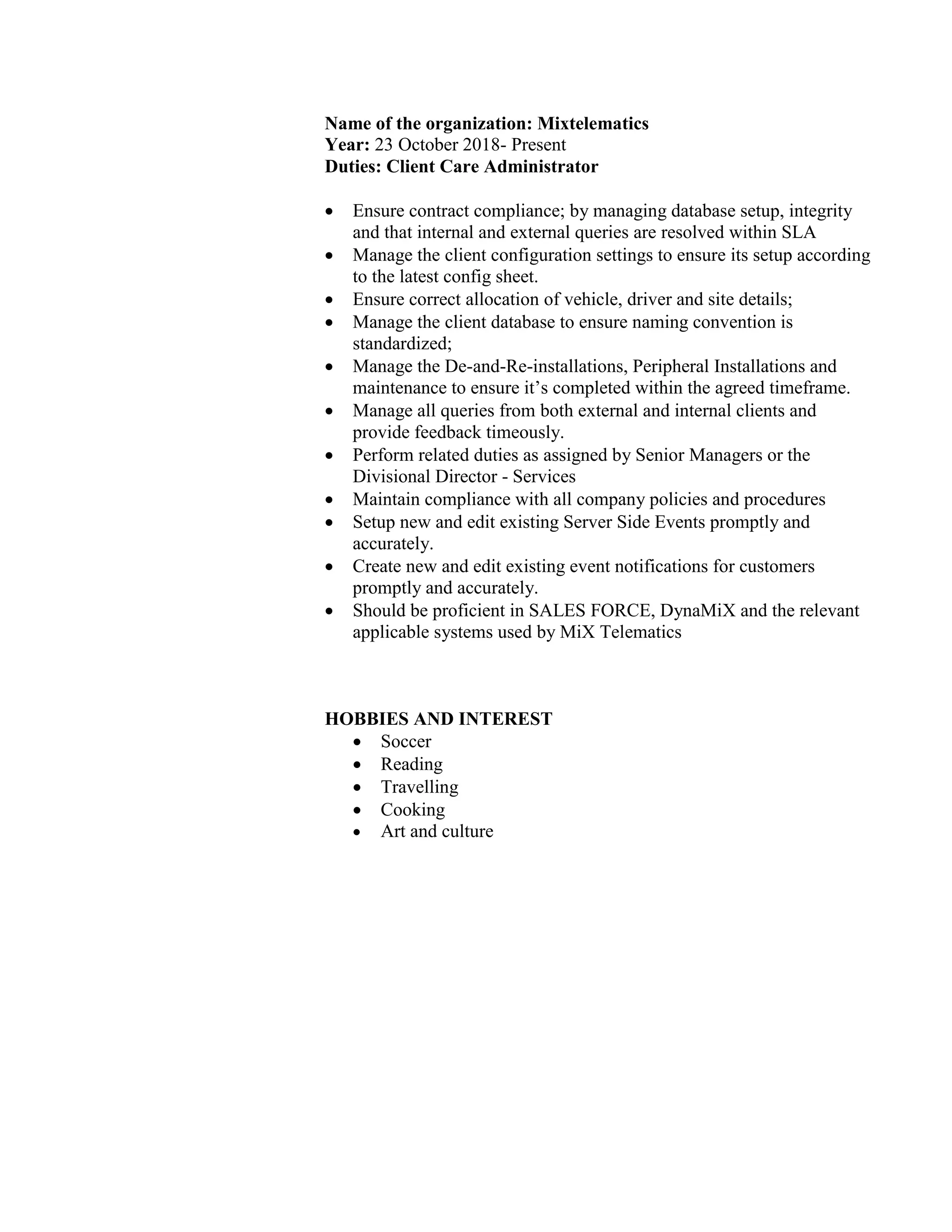Philangenkosi mtshali resume | PDF