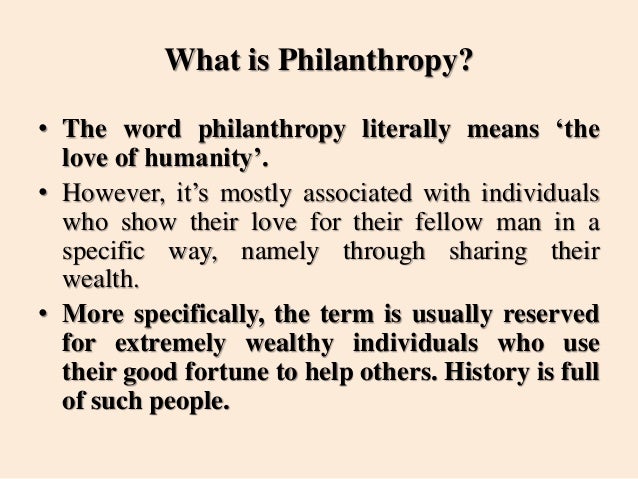 Philanthropy