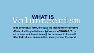Advocacy, Volunteerism, Philanthropy | PPTX