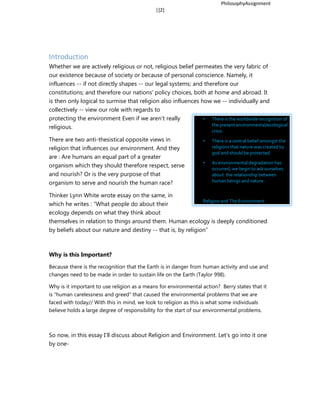 Religion and Enviroment | PDF