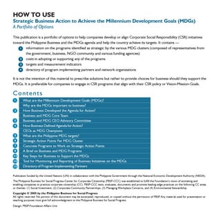 Philippines Business and the Millenium Development Goals | PDF