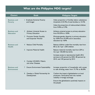 Philippines Business and the Millenium Development Goals | PDF
