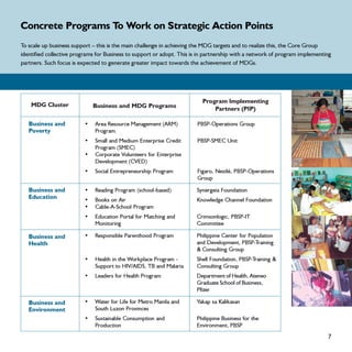 Philippines Business and the Millenium Development Goals | PDF