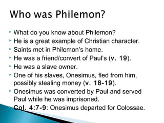 Who Was Philemon? | PPT