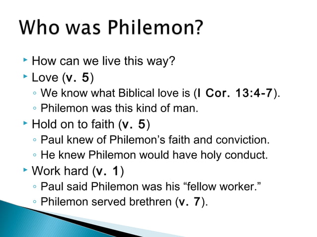Who Was Philemon? | PPT