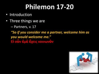 Philemon 17 -20 | PPT