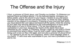 Philemon Forgiveness | PPT