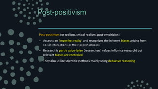 research methodology and description on designs | PPT