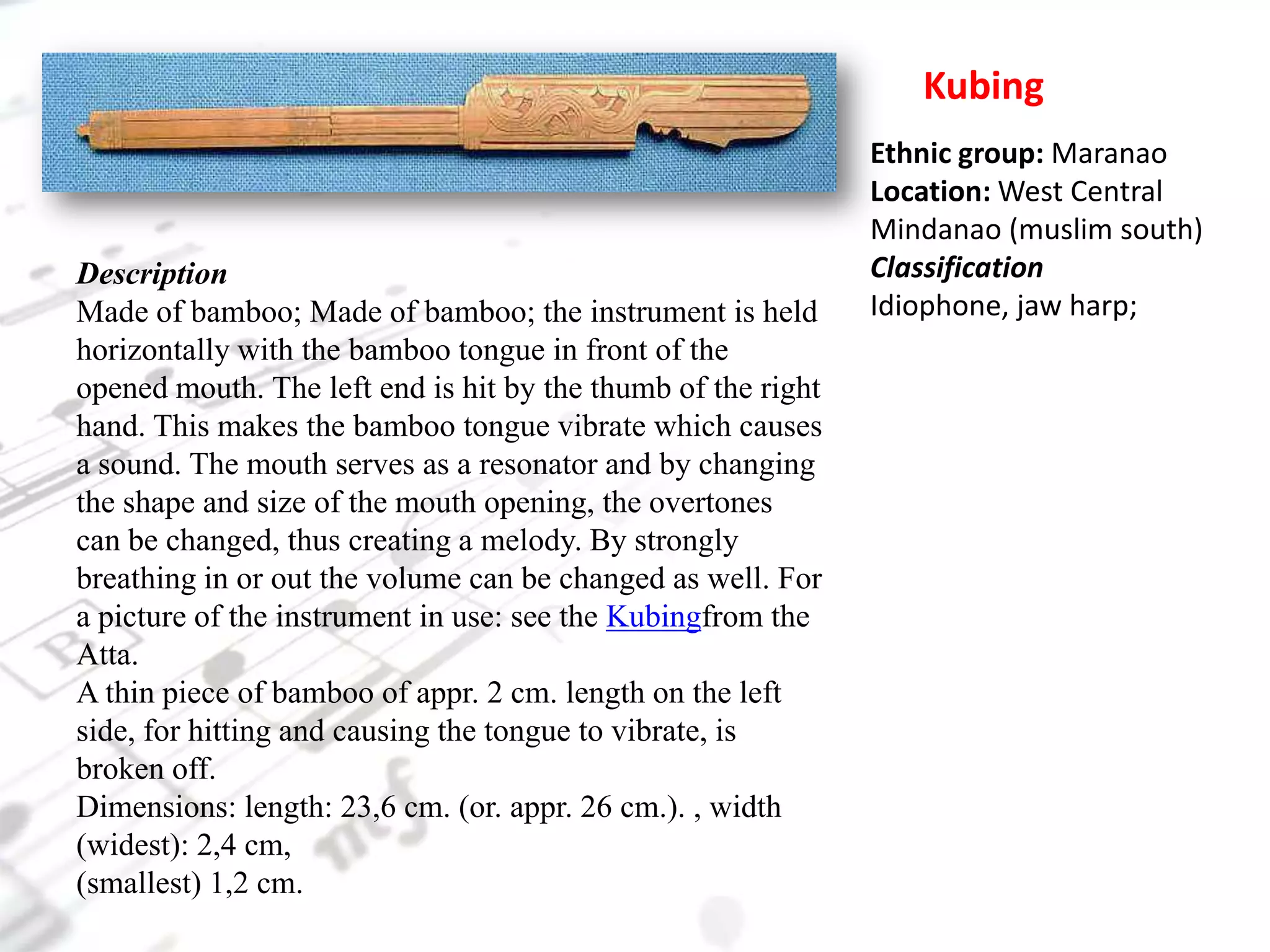 Philippine Ethnic Musical Instruments | PPTX