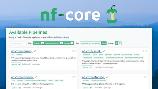 Reproducible bioinformatics workflows with Nextflow and nf-core | PDF