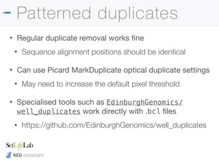 SciLifeLab NGI NovaSeq seminar | PDF